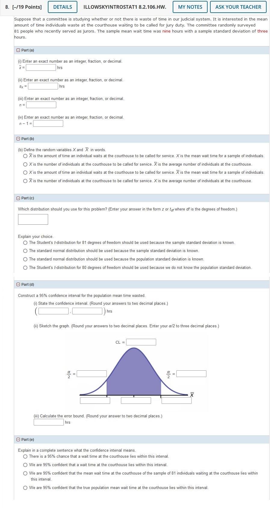Solved 8. [-/19 Points] DETAILS ILLOWSKYINTROSTAT1 | Chegg.com