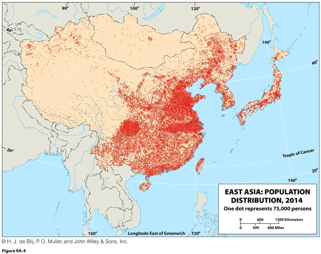 Population Map Of Asia