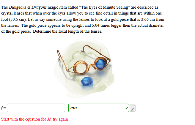 Solved The Dungeons \& Dragons magic item called "The Eyes | Chegg.com