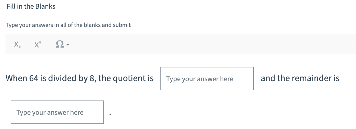 Solved Fill in the Blanks Type your answers in all of the | Chegg.com