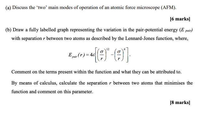 Solved (a) Discuss the 'two main modes of operation of an | Chegg.com