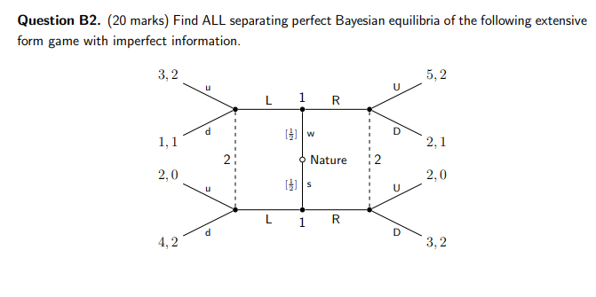 Solved Question B2. (20 marks) Find ALL separating perfect | Chegg.com