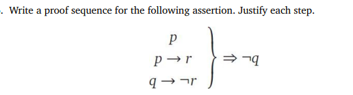 Solved Write A Proof Sequence For The Following Assertion 3044