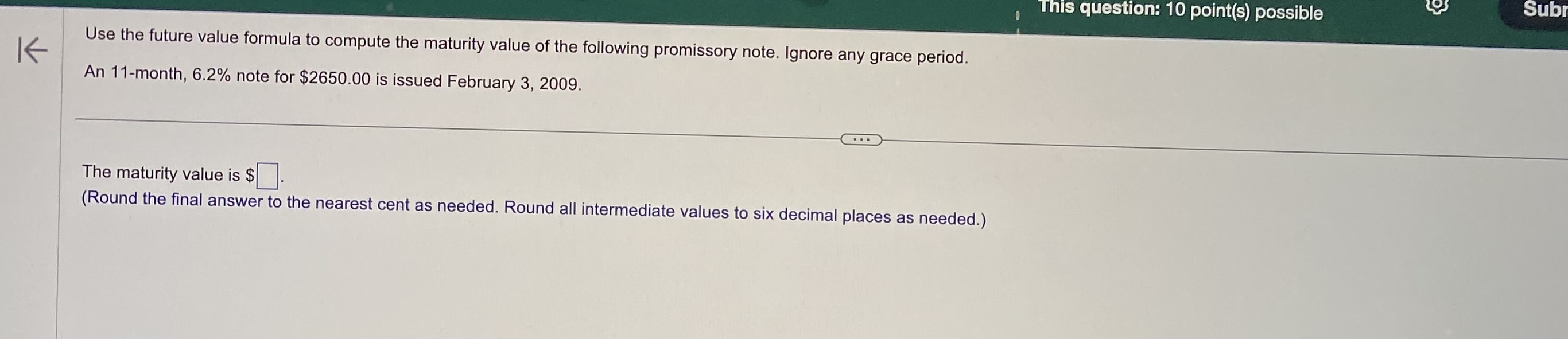 Solved Use the future value formula to compute the maturity | Chegg.com