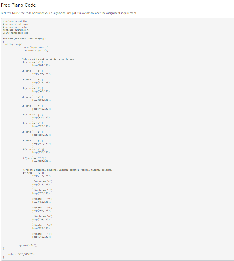 Assignment Stack Piano Create a class that uses a | Chegg.com