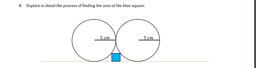 Solved B. Explain in detail the process of finding the area | Chegg.com