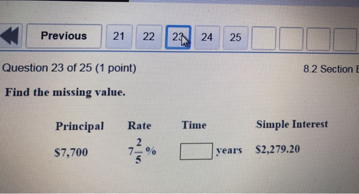 Solved Find the missing value. Principal Rate Time Simple | Chegg.com