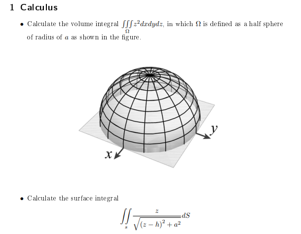 Solved 1 Calculus . Calculate the volume integral J | Chegg.com