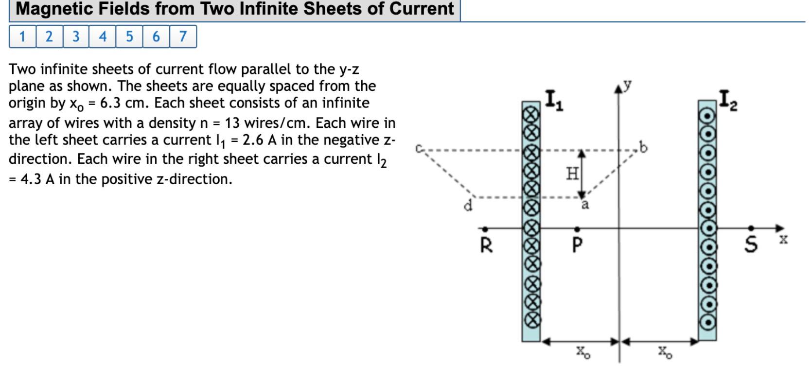 Solved Magnetic Fields from Two Infinite Sheets of Current 1 | Chegg.com