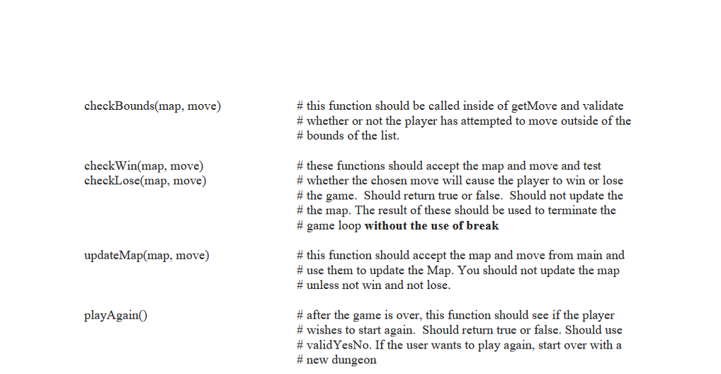 Solved Dungeon Crawl Game For this exercise, you will create | Chegg.com