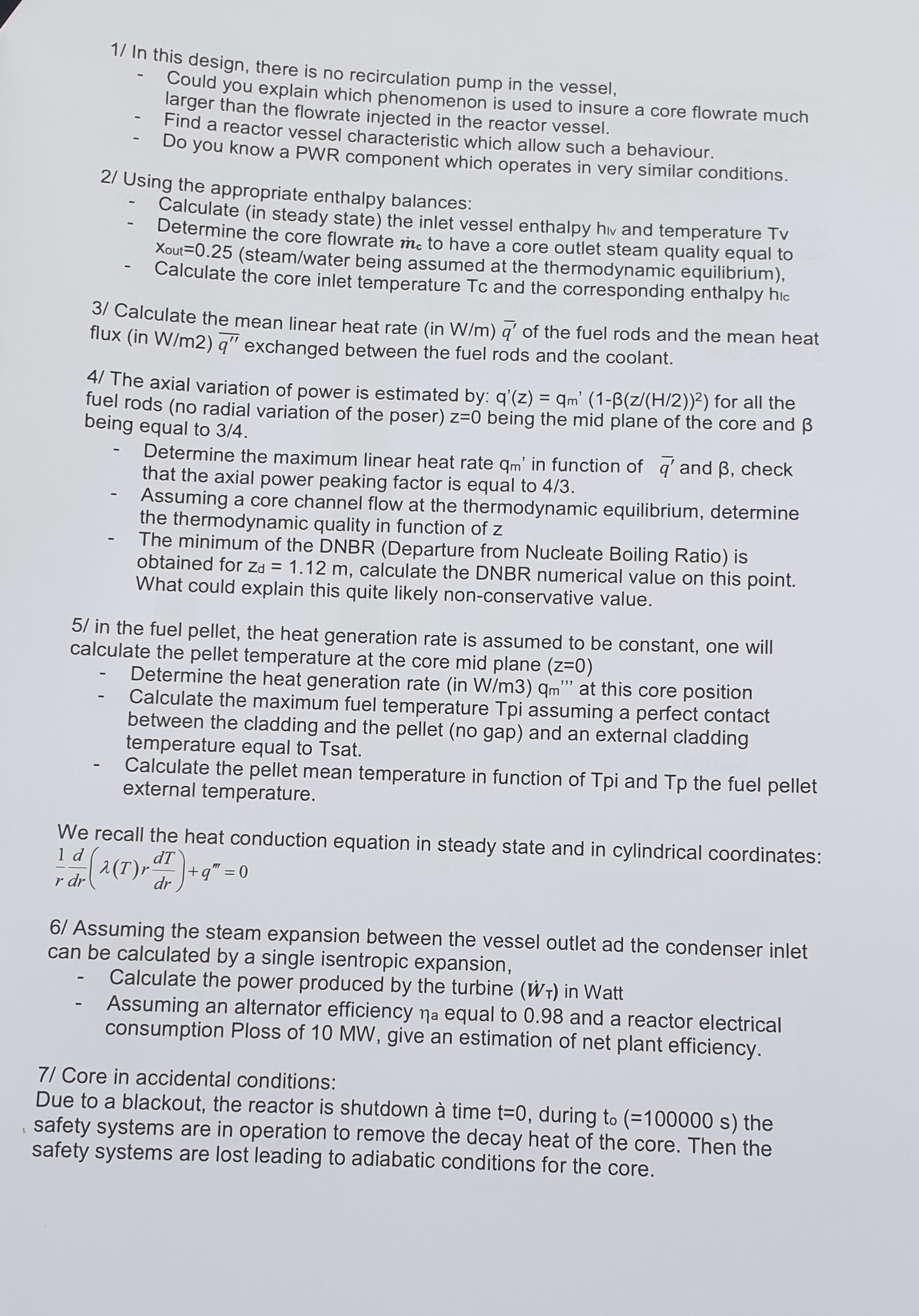 A Boiling Water Reactor (BWR) is a simple Nuclear | Chegg.com