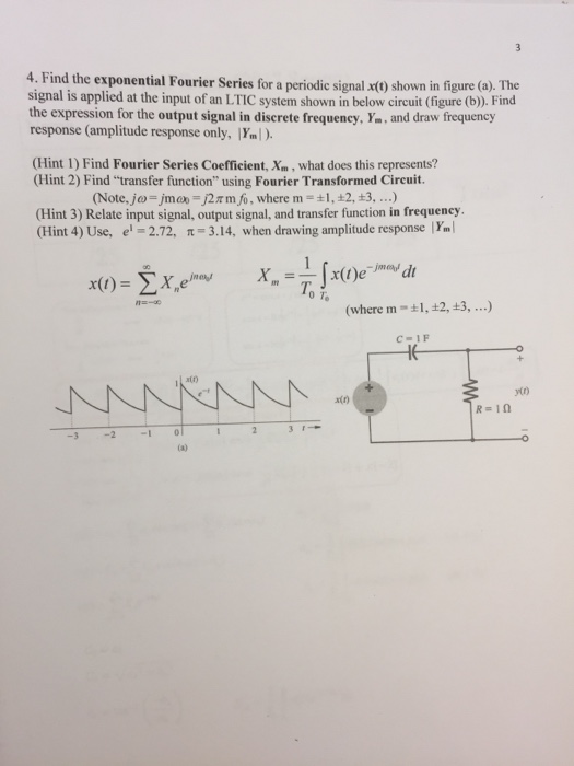 Solved Find the exponential Fourier Series for a periodic | Chegg.com