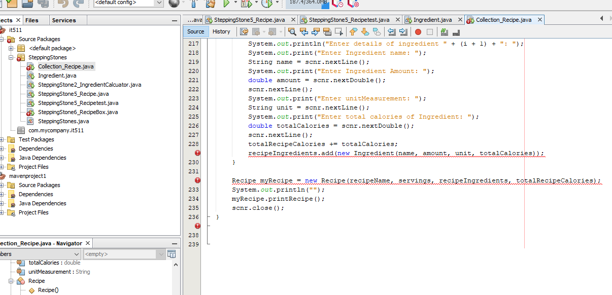 Solved I have some red in my code, and everything I try does | Chegg.com