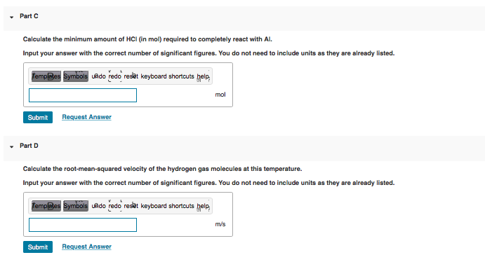 Solved In the following balanced reaction: 2Al(s) + 6HCl(aq) | Chegg.com