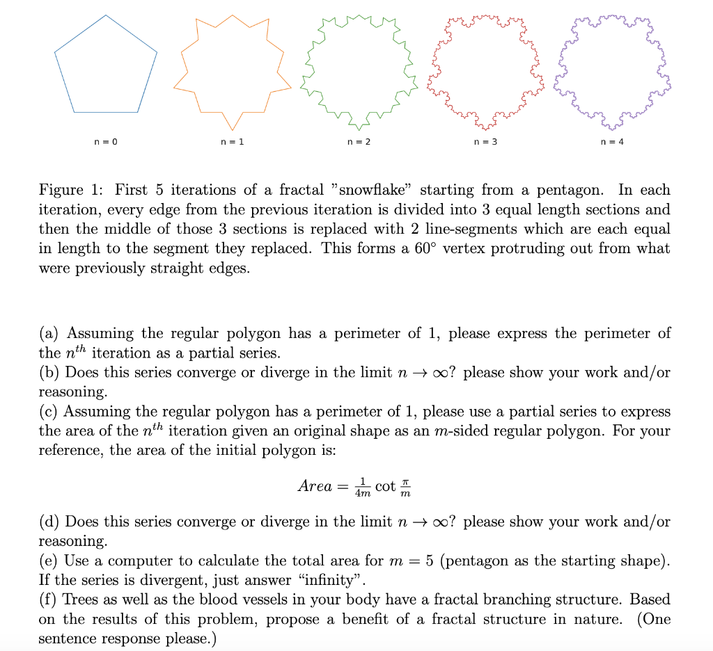 Solved In this problem we will construct a fractal geometry | Chegg.com