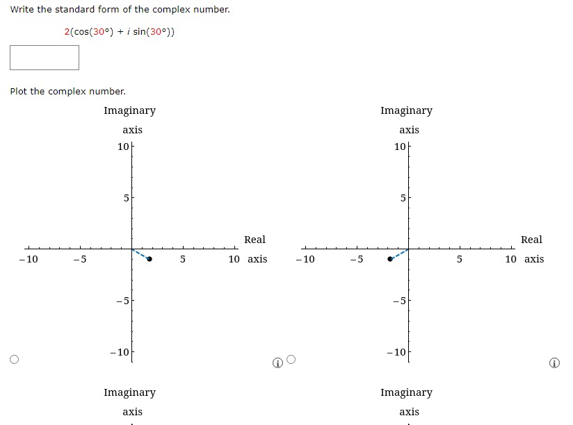 Solved Write the standard form of the complex | Chegg.com