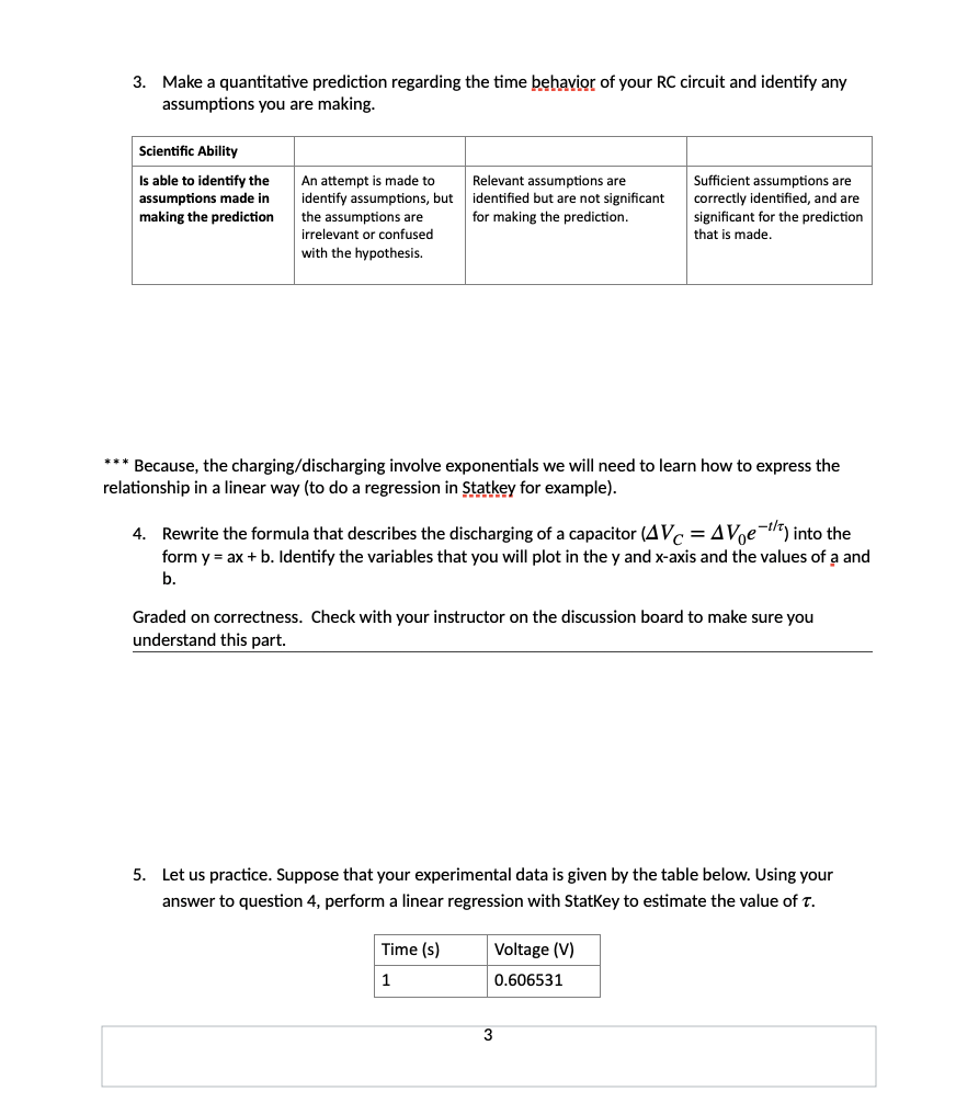 This lab will be graded using scientific ability | Chegg.com