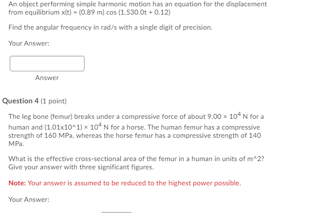 Solved An object performing simple harmonic motion has an | Chegg.com