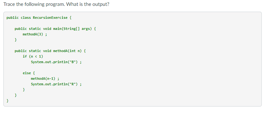 Solved Trace the following program. What is the output? | Chegg.com