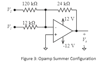 Solved The summer amplifier built in section 3.1 is shown as | Chegg.com