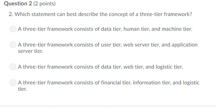 Solved Question 2 2 Points 2 Which Statement Can Best