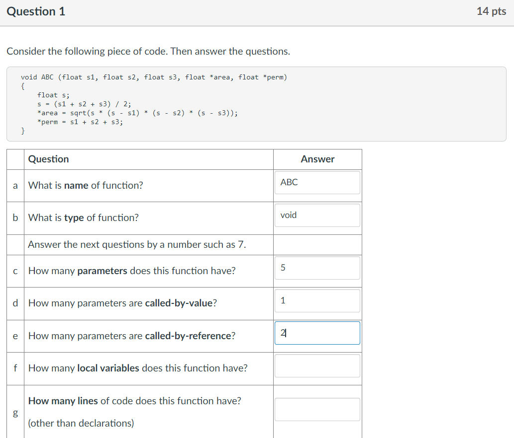 Solved Question 114 ﻿ptsConsider the following piece of | Chegg.com