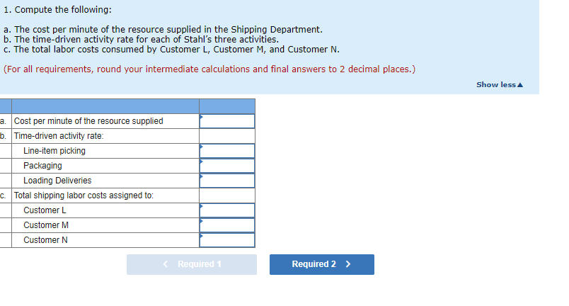 Solved Problem 7A-4 (Algo) Time-Driven Activity-Based | Chegg.com