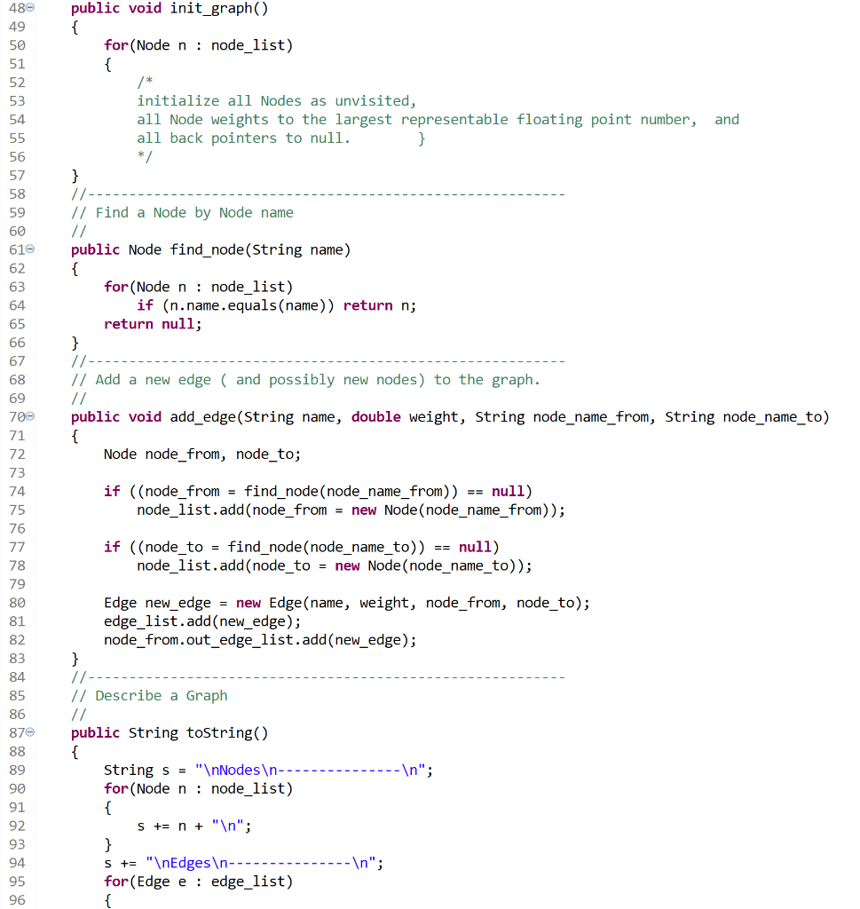Please answer each comment that is given on the | Chegg.com