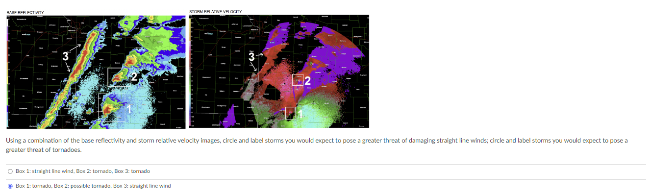 Solved greater threat of tornadoes. Box 1: straight line | Chegg.com