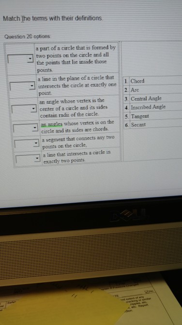Solved Match the terms with their definitions Question 20 | Chegg.com