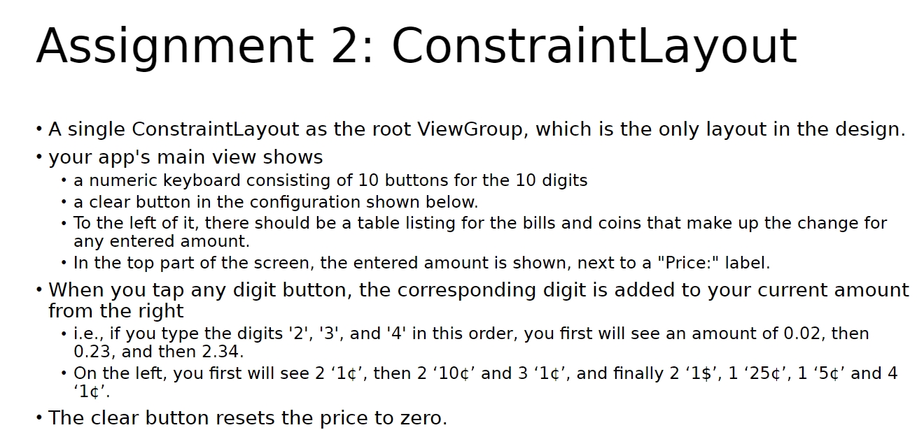 Solved Assignment 2: Constraintlayout - A single | Chegg.com