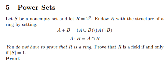 Solved 5 Power Sets Let S be a nonempty set and let R= 29. | Chegg.com