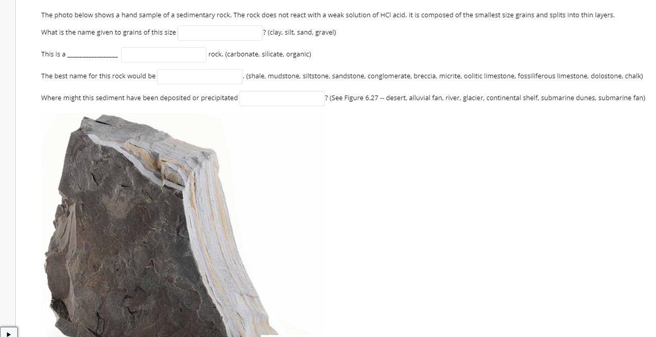 Solved The photo and short video below show a hand sample of | Chegg.com