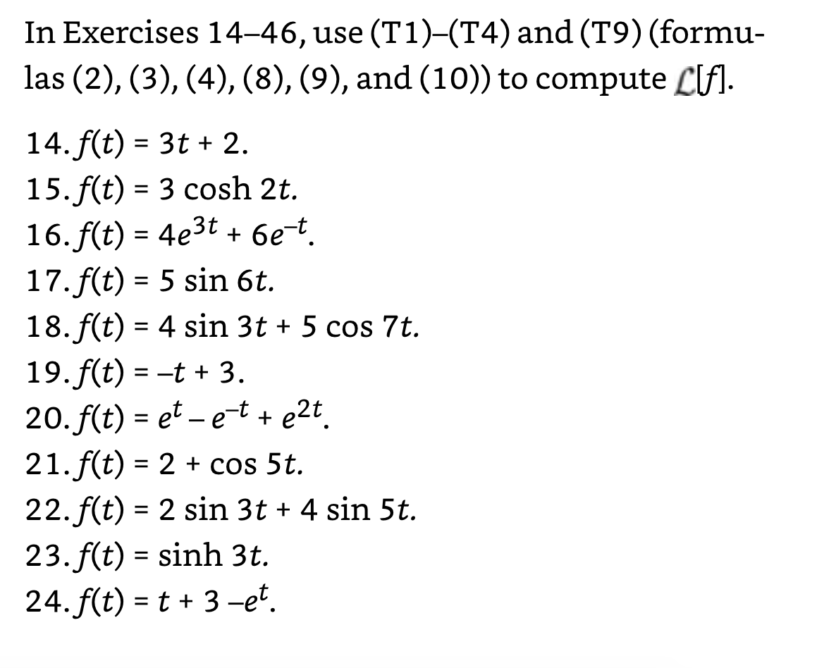 Solved In Exercises 14-46, use (T1)-(T4) and (T9) (formu- | Chegg.com