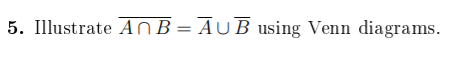 Solved 5. Illustrate An B=AUB using Venn diagrams. | Chegg.com