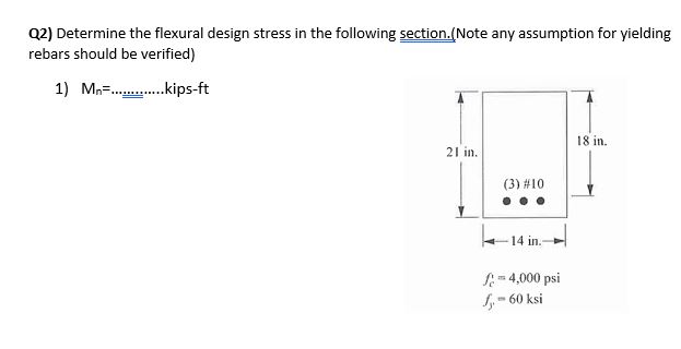 Solved Determine the flexural design stress in ﻿the | Chegg.com