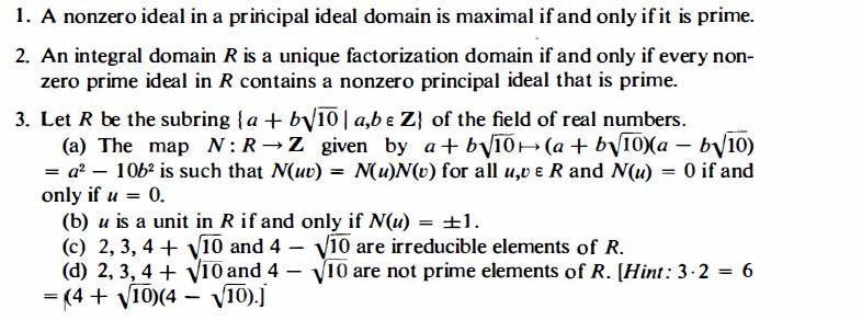 Solved 2. An integral domain R is a unique factorization | Chegg.com