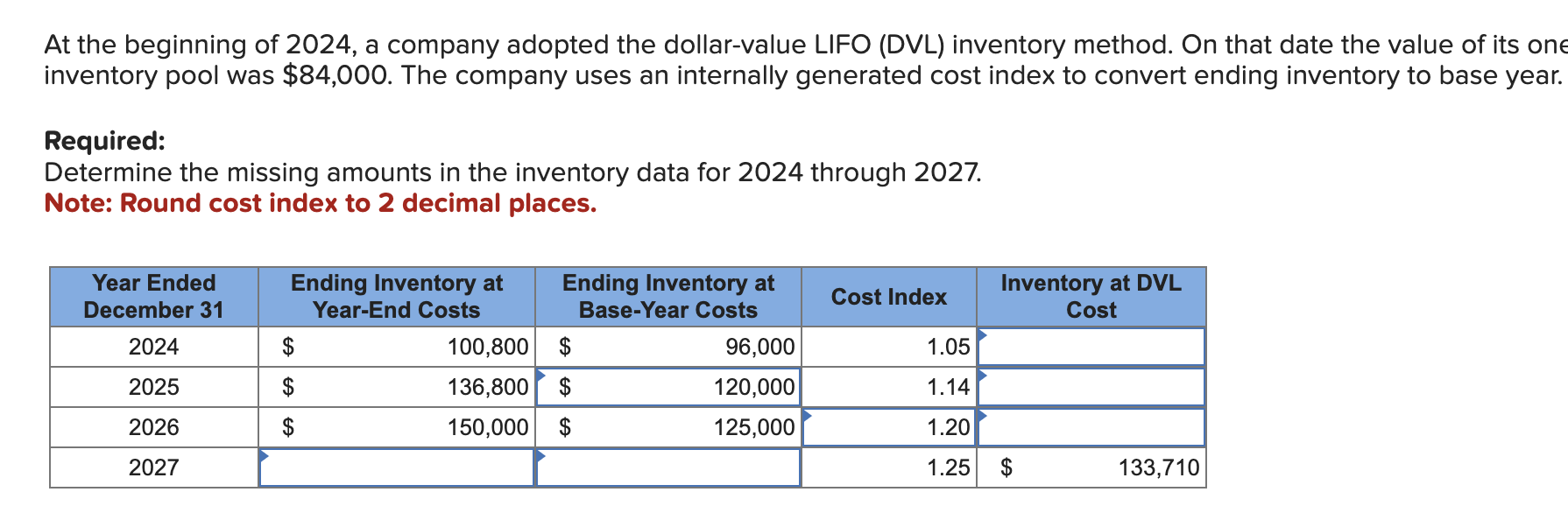 Solved At the beginning of 2024, ﻿a company adopted the | Chegg.com