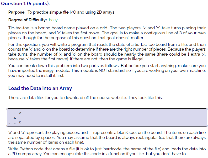 Solved Question 1 (5 points): Purpose: To practice simple | Chegg.com