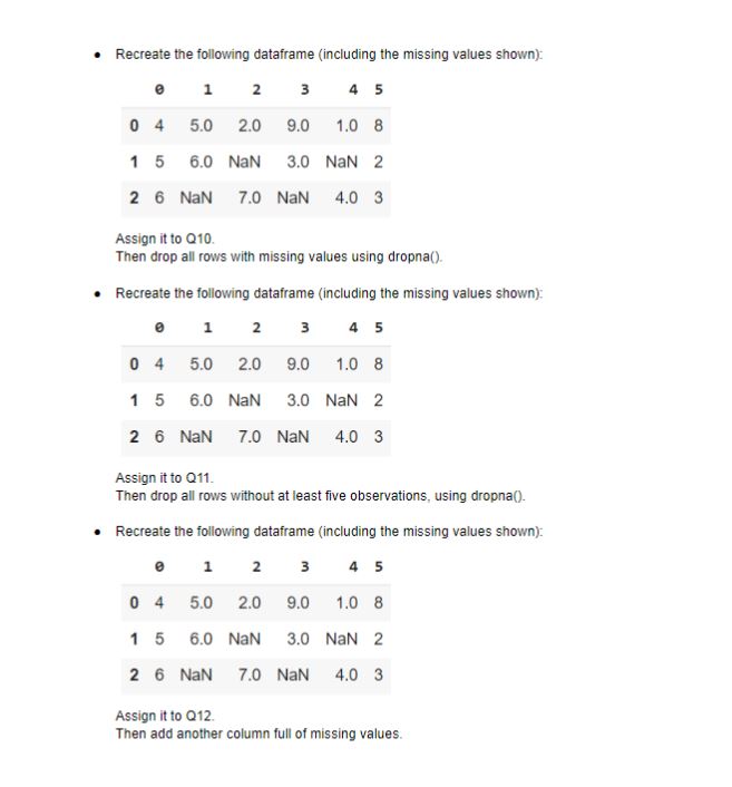 Solved \r\n\r\n- Recreate the following dataframe (including | Chegg.com