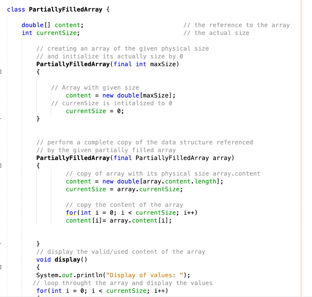 Solved /* Method to sort (ascending order) the values in the | Chegg.com