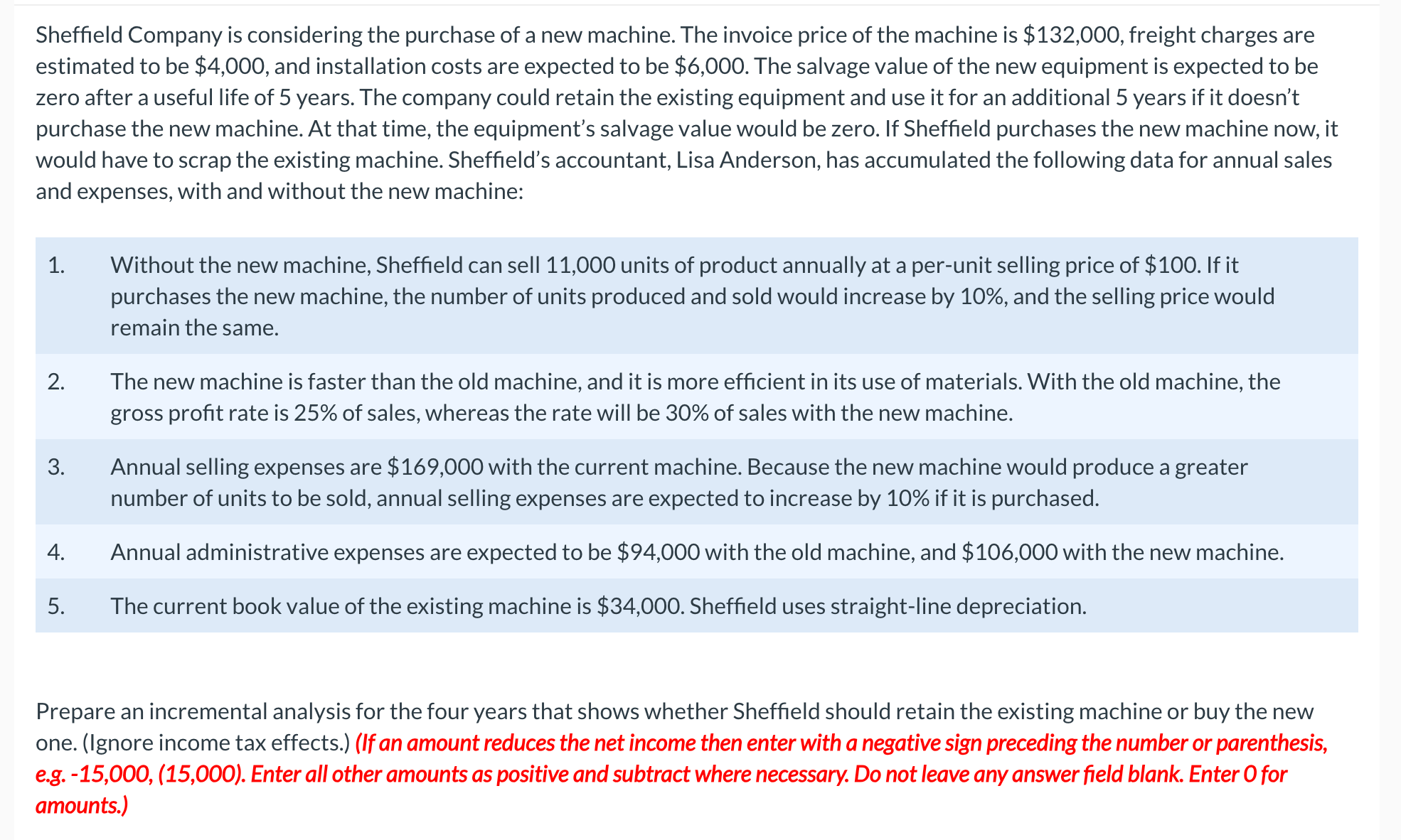 Solved Prepare an incremental analysis for the four years | Chegg.com