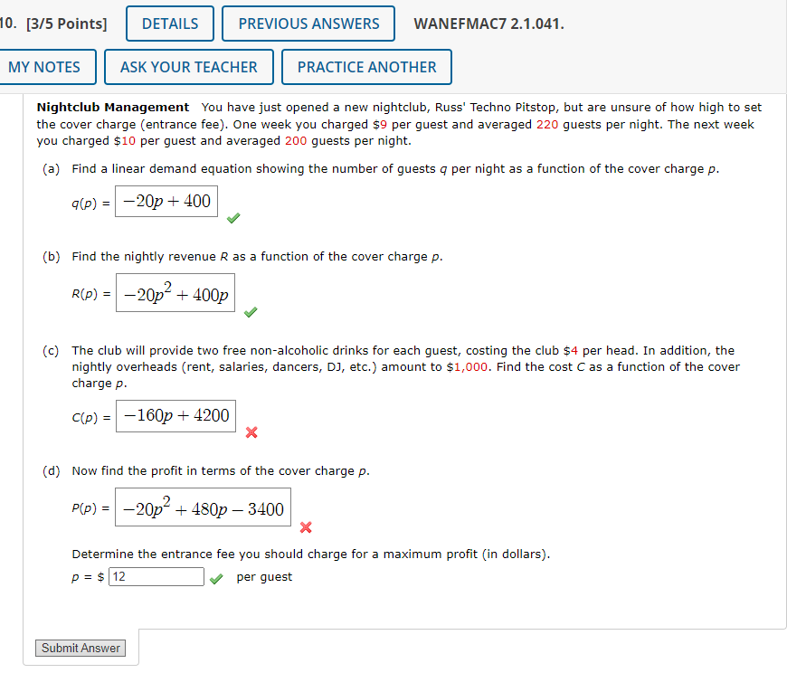 Solved Nightclub Management You have just opened a new | Chegg.com