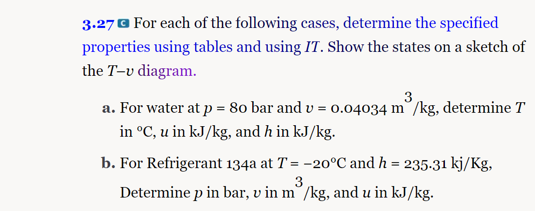 Solved 3.27 c For each of the following cases, determine the | Chegg.com
