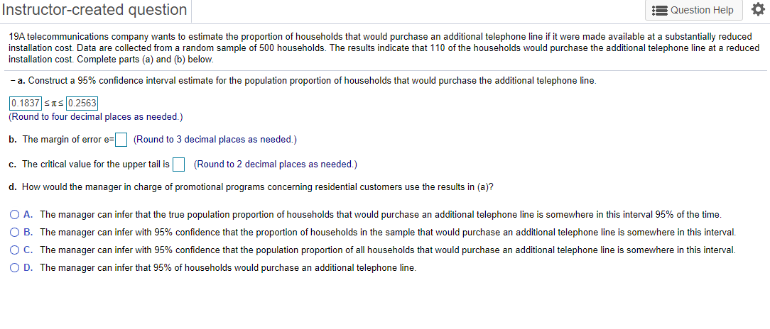 Solved Instructor-created question Question Help o 19A | Chegg.com