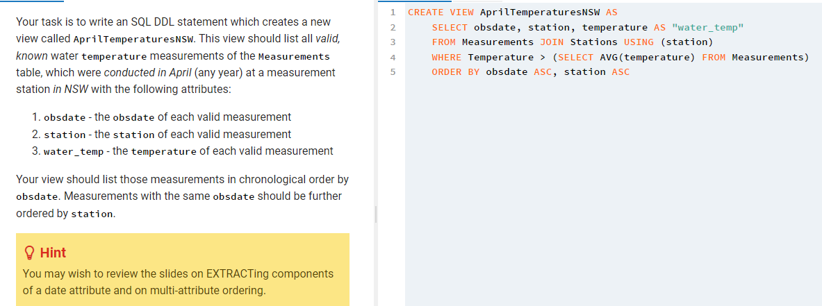 1 2 3 Your task is to write an SQL DDL statement | Chegg.com
