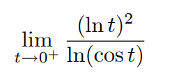 Solved (int) lim t–0+ ln(cost) | Chegg.com