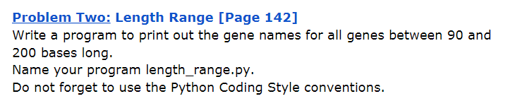 Solved Problem Two: Length Range [Page 142] Write a program | Chegg.com