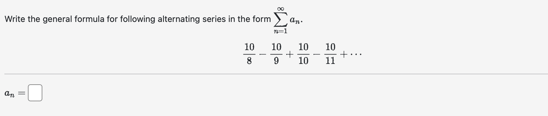 Solved Write the general formula for following alternating | Chegg.com
