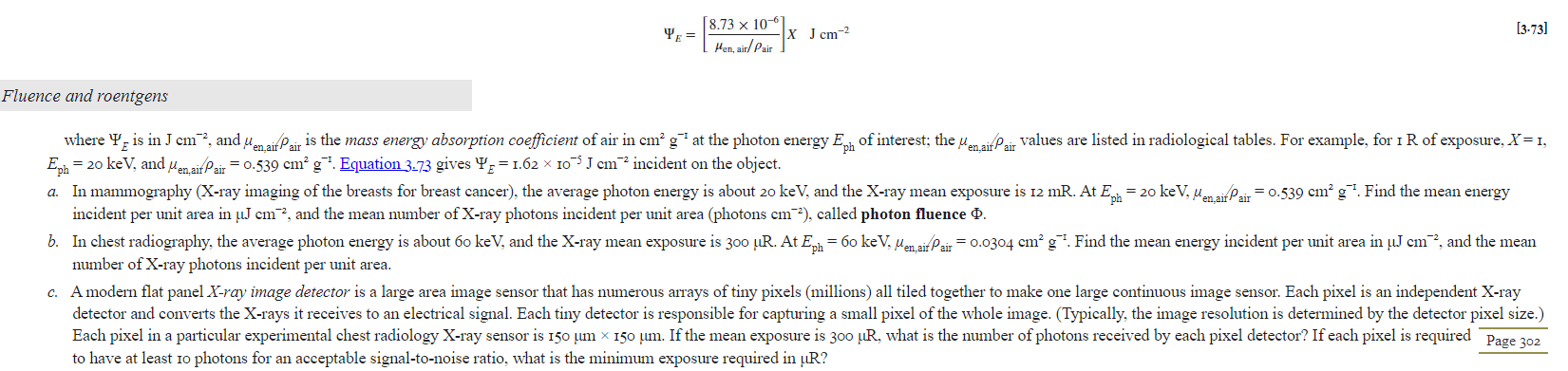Solved energy per unit area, called energy fluence ΨE, that | Chegg.com
